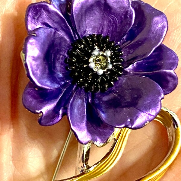 Purple Brooch - Etsy