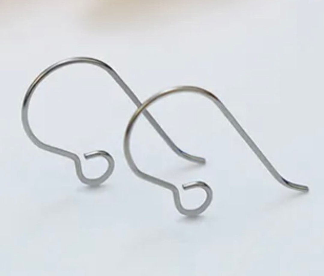 Titanium Ear Wires Hooks Hypoallergenic 10/24/50 Pcs - Etsy