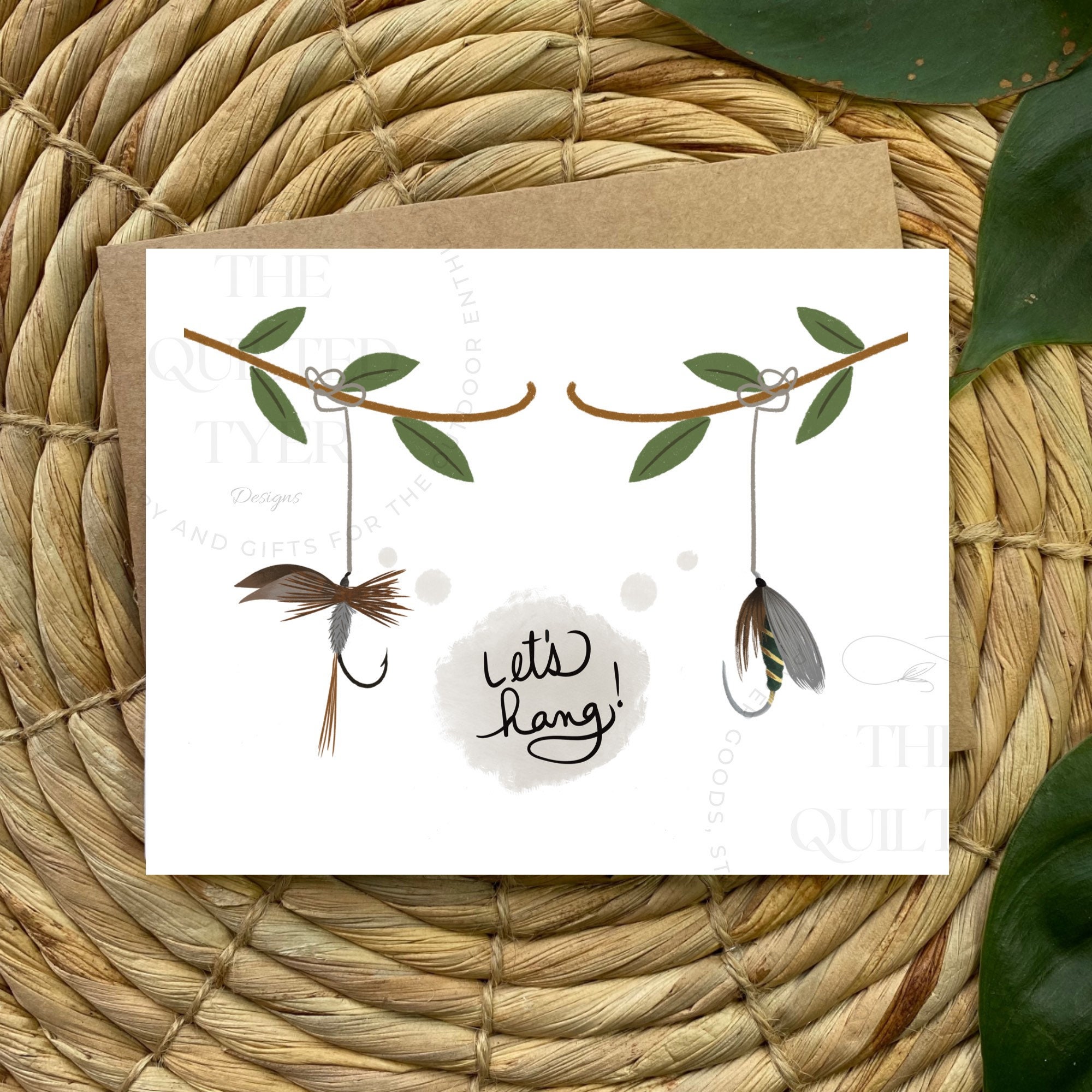 Lets Hang I Miss You Fly Fishing Card Fishing Greeting Card - Etsy