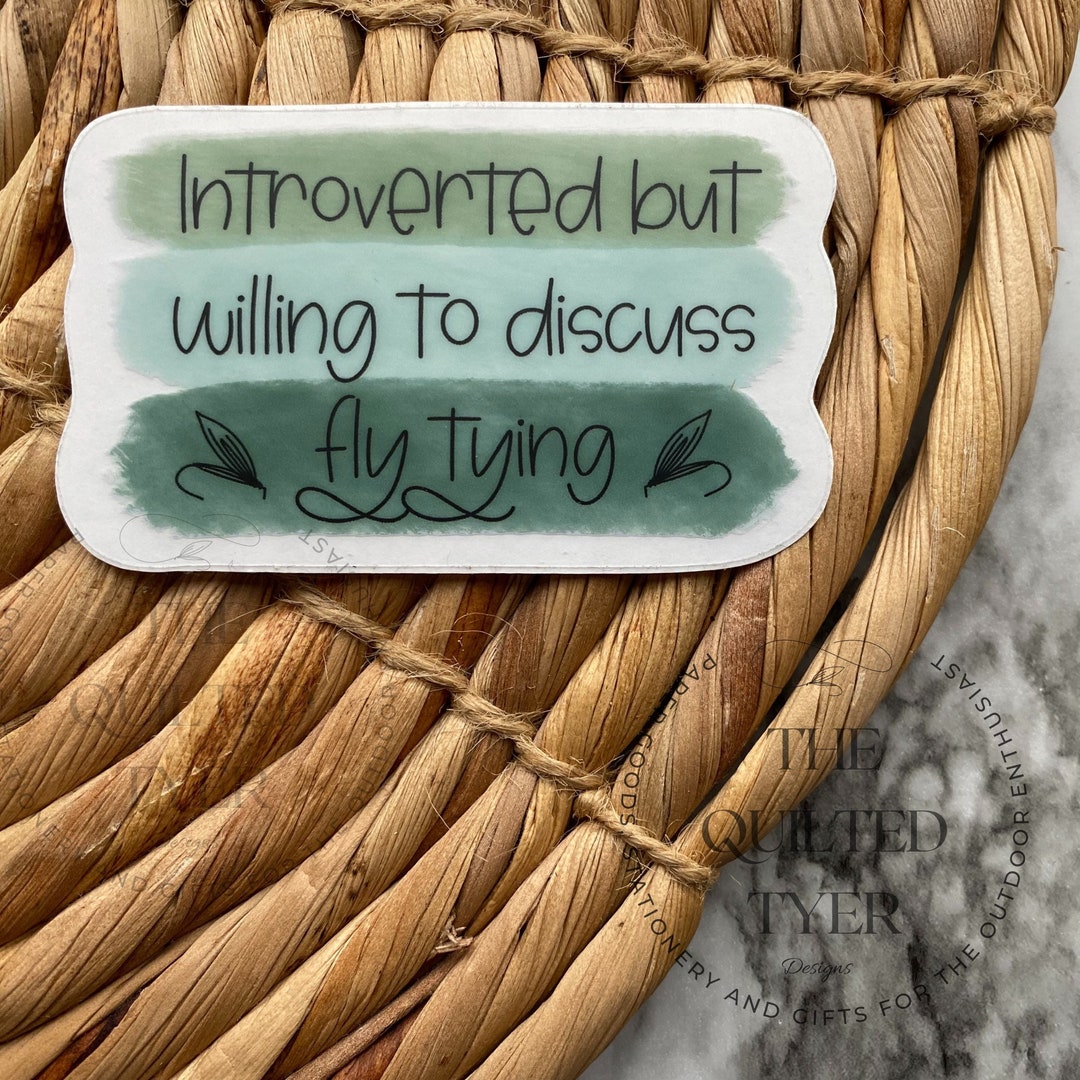 Fly Tying Sticker Introvert Gift Fly Fishing Sticker Laptop Vinyl ...