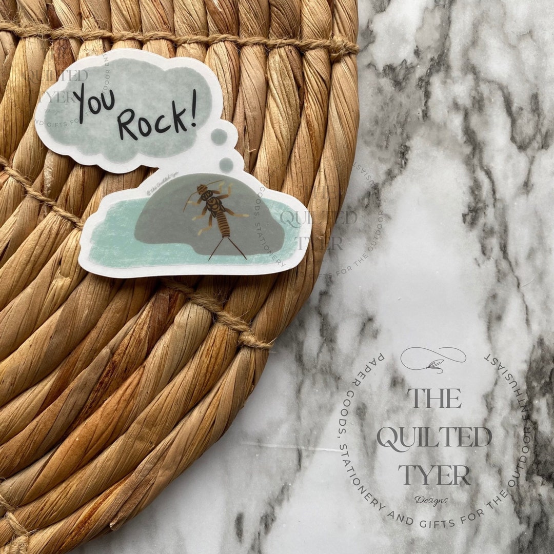 Stonefly You Rock CLEAR Sticker, Fly Fishing Sticker, Laptop Vinyl ...