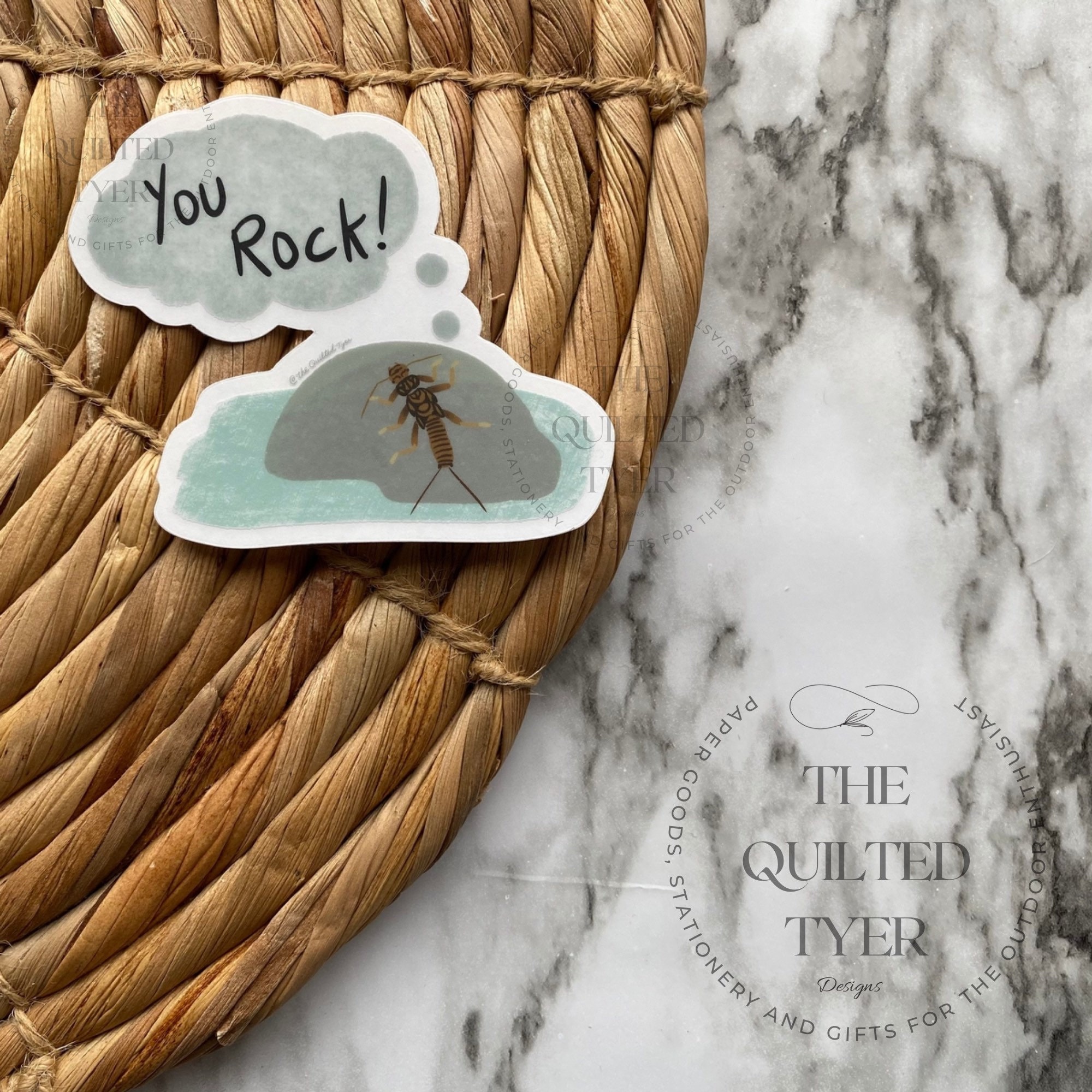 Stonefly You Rock CLEAR Sticker, Fly Fishing Sticker, Laptop Vinyl ...