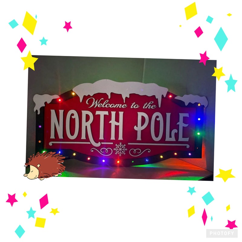 North Pole Sign - Etsy
