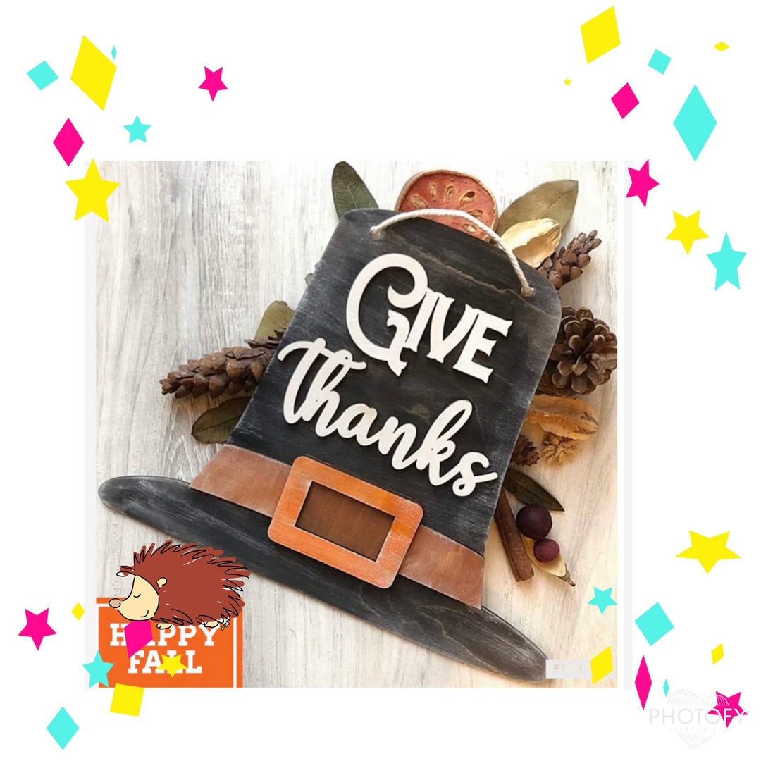 Fall Door Hanger | Thanksgiving Door Hanger | Give Thanks Door Hanger ...