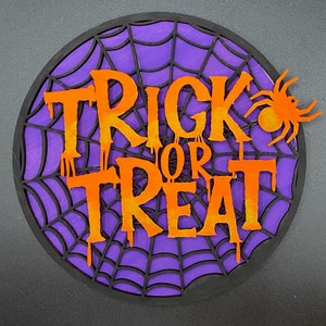 Halloween Door Hanger | Trick or Treat Door Hanger | Halloween Round ...