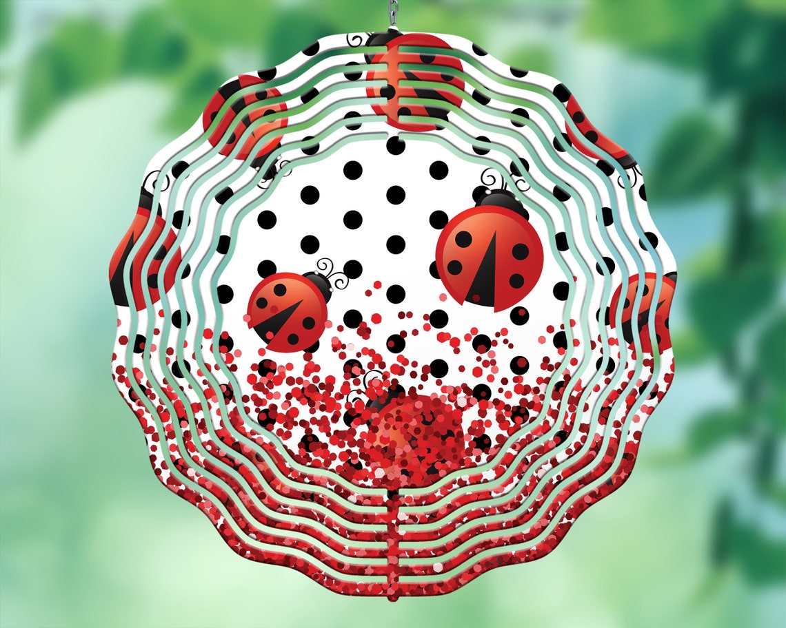 Ladybug Wind Spinner Sublimation Design Digital Download 10 - Etsy