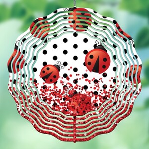 Ladybug Wind Spinner Sublimation Design Digital Download 10 Inch Wind ...