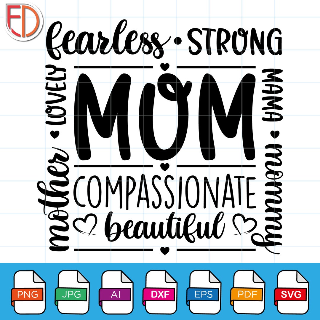 Mamá valiente SVG, Día de la madre SVG, Regalo de mamá valiente, Mamá ...