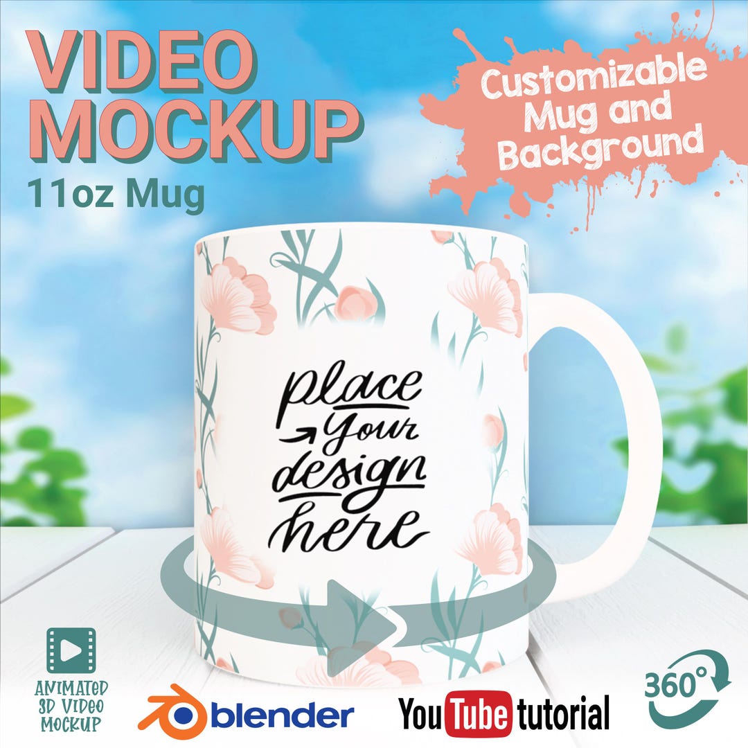 11 Oz Mug Animation | Animated Spinning Mug | Mug Video Mockup ...