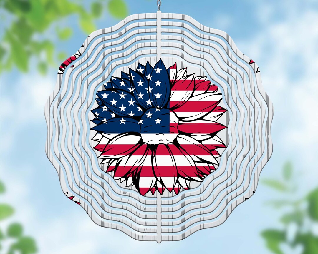 American Sunflower Wind Spinner American Patriot Wind Spinner ...