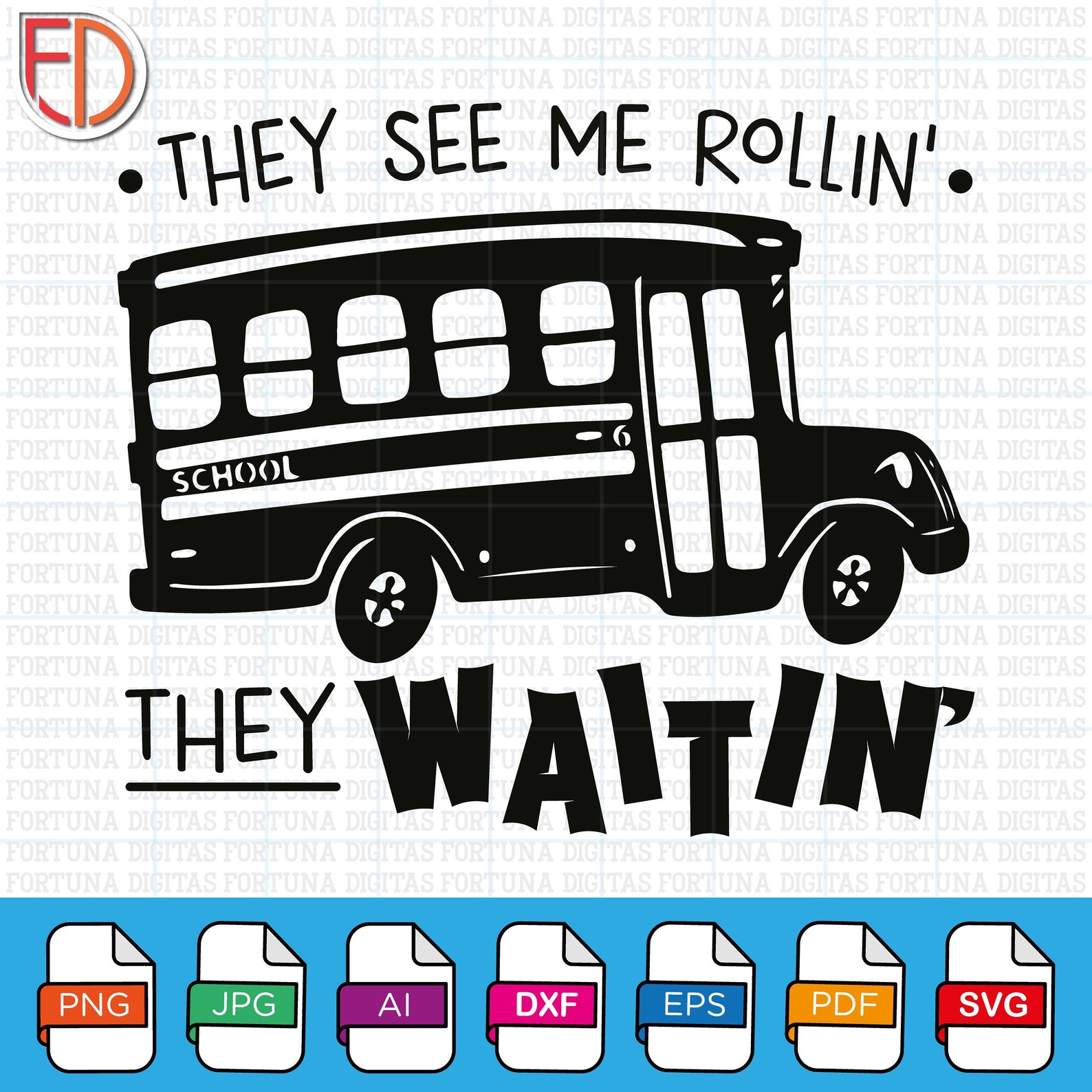 School Bus Driver SVG File They See Me Rollin They Waiting - Etsy Ireland