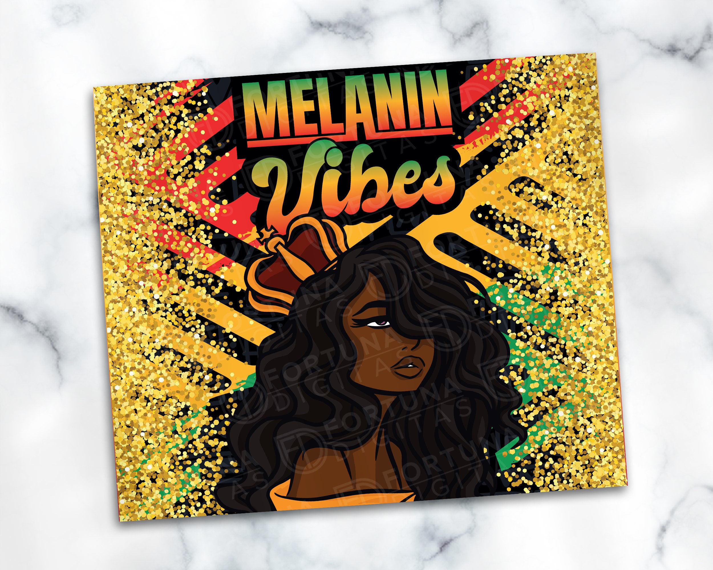 Melanin Vibes 20oz Skinny Tumbler Sublimation Designs Straight - Etsy