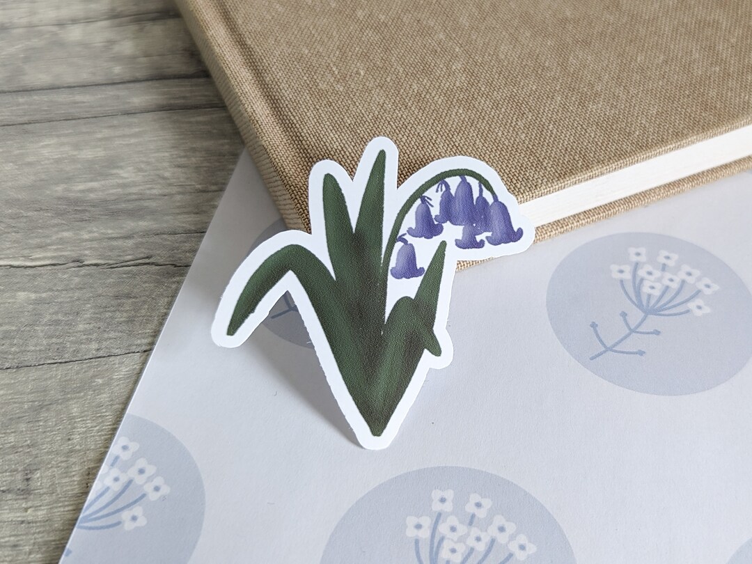 Bluebell Sticker | Flower Illustration | Bluebell Die-cut Sticker ...