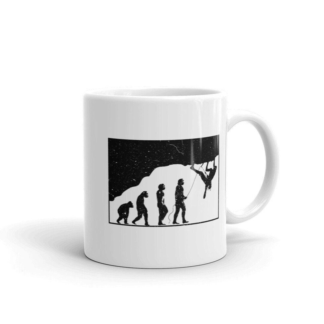 Funny Rock Climbing Mug: Evolution of Climber - Etsy