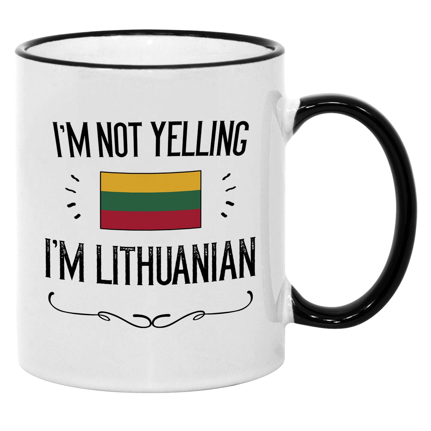 Funny Lithuania Gifts. Not Yelling I'm Lithuanian Coffee | Etsy