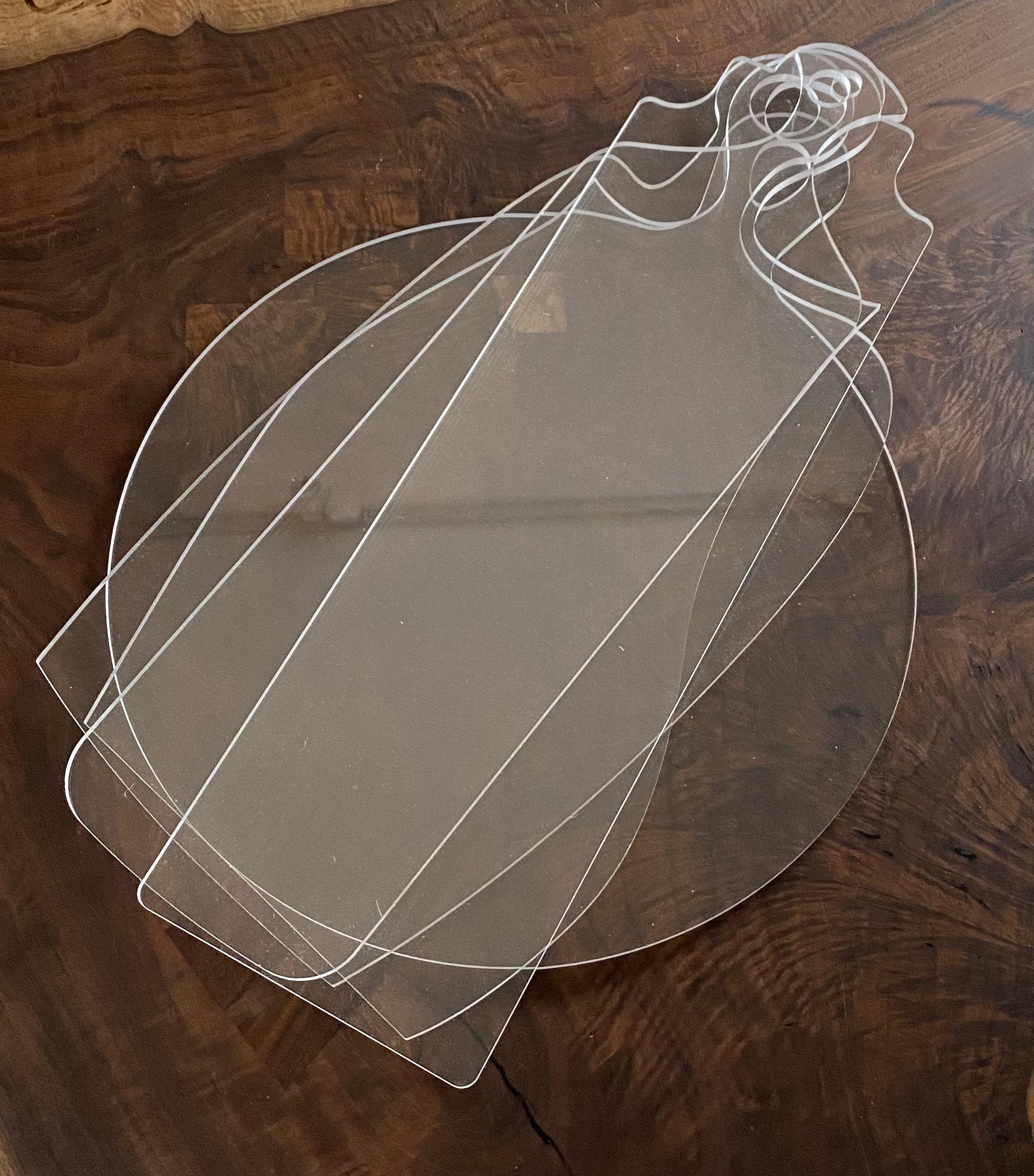 Set Of 5 Acrylic Cutting Board Templates Instructions Etsy