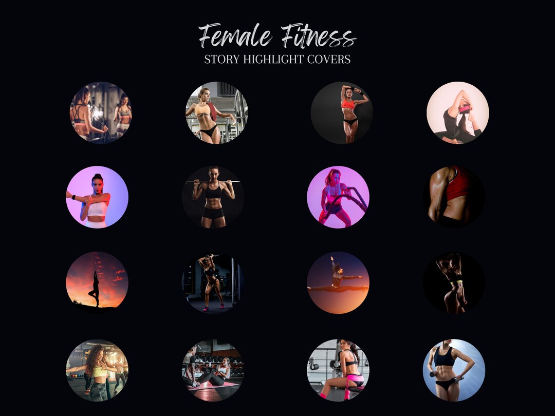 Female Fitness Instagram Highlight Covers | IG Story Highlight Icons ...