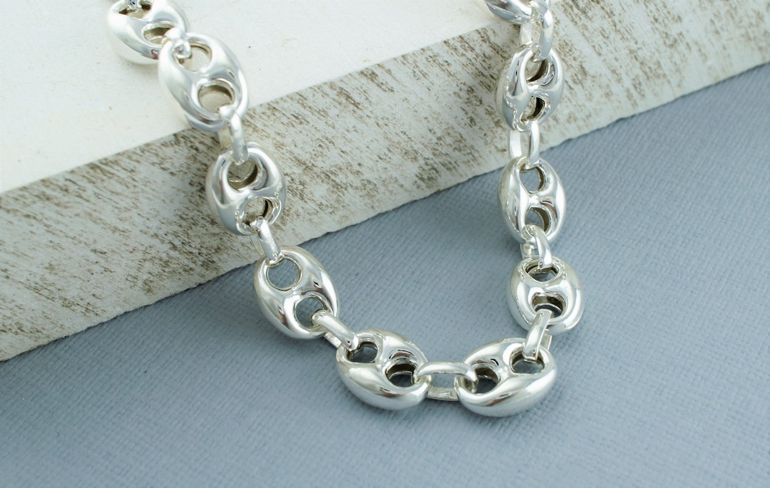 925 Sterling Silver Mariner Chain Anchor Chain Bracelet - Etsy