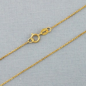 9ct Yellow Gold Diamond Cut Trace Chain 16", 18", 20" Inches - Etsy UK