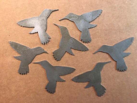 Hummingbirds metal laser cut lot of 6 | Etsy