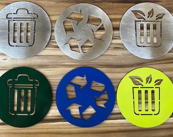 Garbage Recycle Signs - Etsy