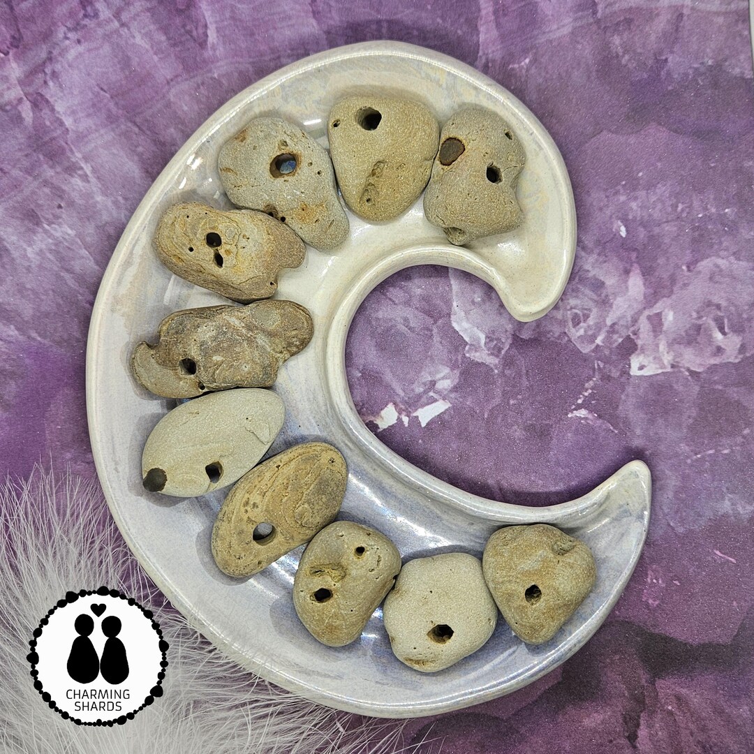 10 Genuine Holey Hag Stones Natural Odin Holey Stones Adder Stones ...