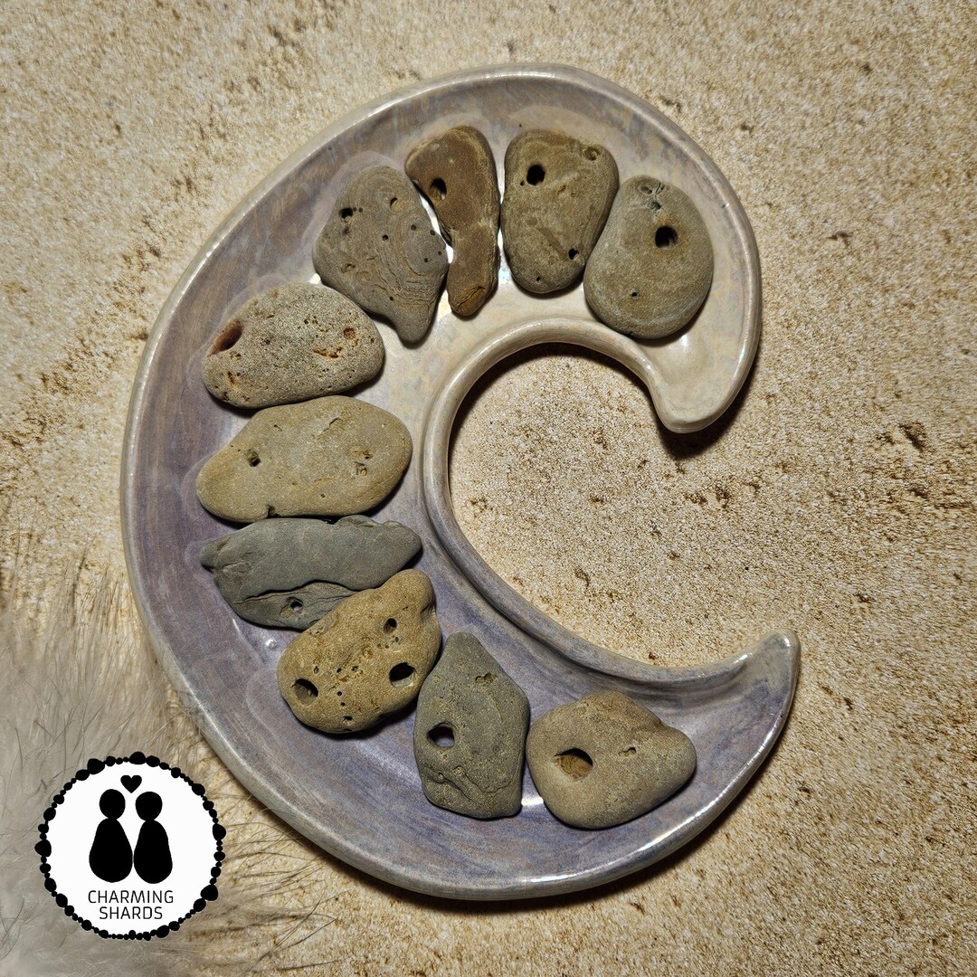 10 Genuine Holey Hag Stones Natural Odin Holey Stones Adder Stones ...