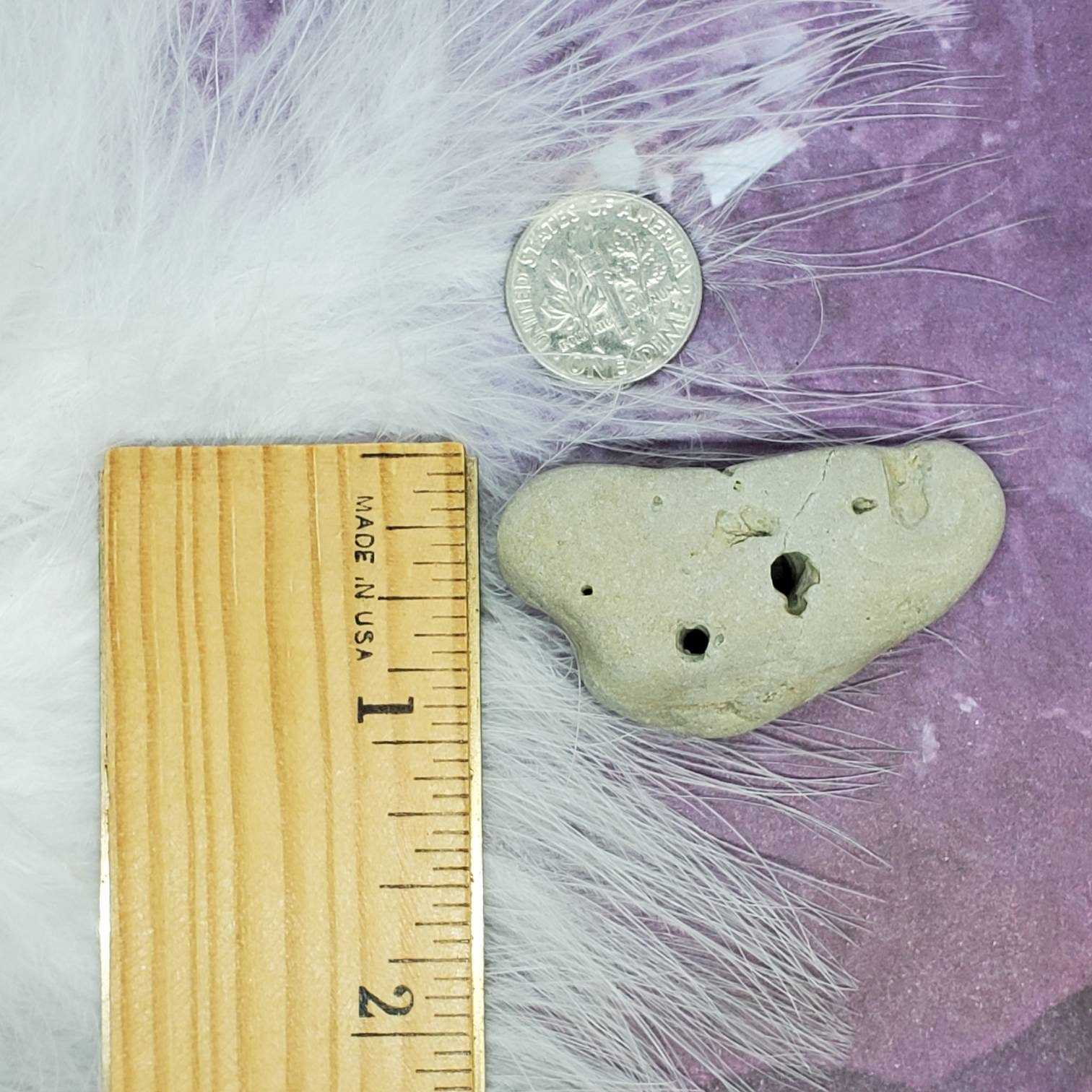 Natural Hag Stone From Lake Michigan Great Lakes Genuine Odin Holey ...