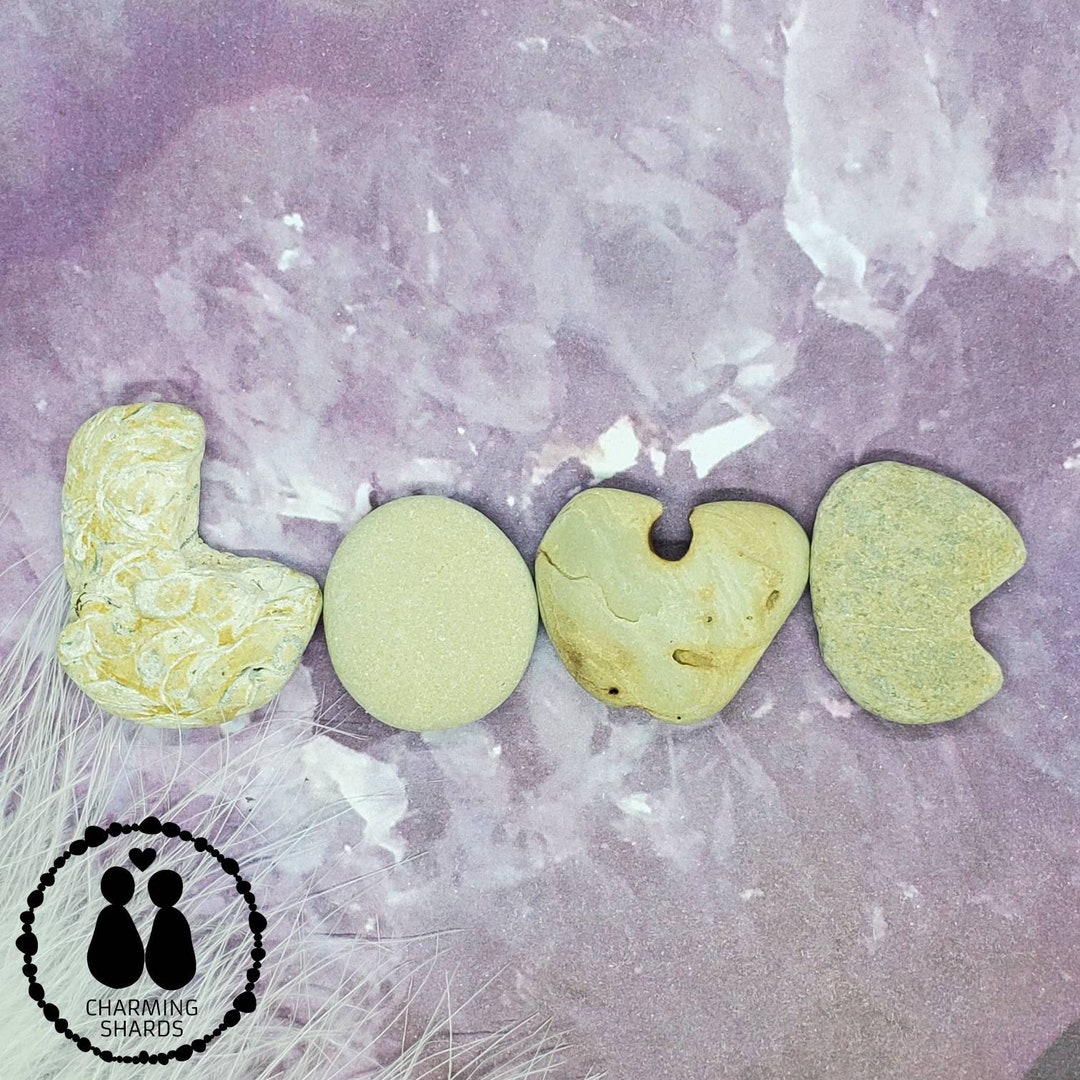 4 Letter Shaped Beach Rocks Spelling the Word LOVE Pebble Art Gift ...