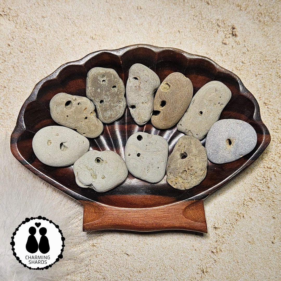 10 Genuine Holey Hag Stones Natural Odin Holey Stones Adder Stones ...