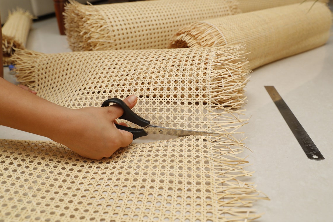 24 Width Natural Rattan Cane Webbing Premium Mesh | Etsy