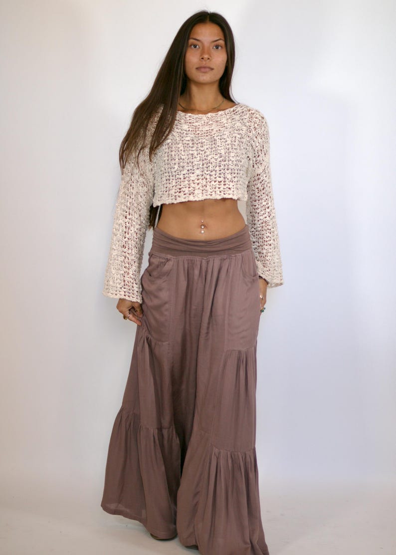 Knitted Shrug, Micro Cropped Long Sleeve, Crochet Top, Beach Cover Up ...