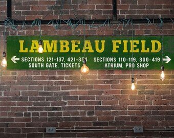 Lambeau Field Wall Art Green Bay Packers Sign NFL Stadium - Etsy