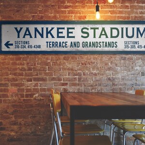 Handcrafted Yankee Stadium Sign: Rustic Barn Board Wall Art - Etsy