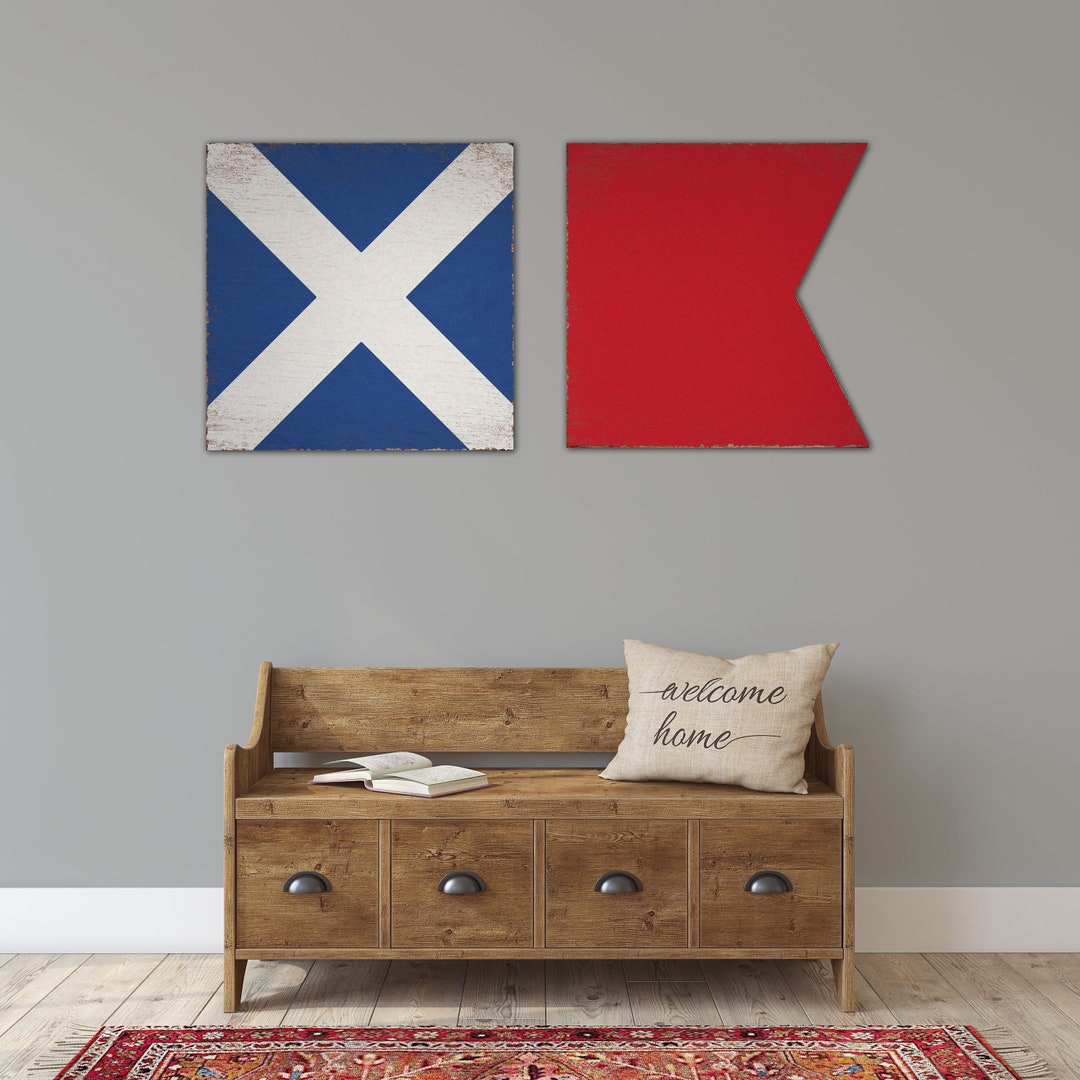 Nautical Flag Wood Signs - Etsy