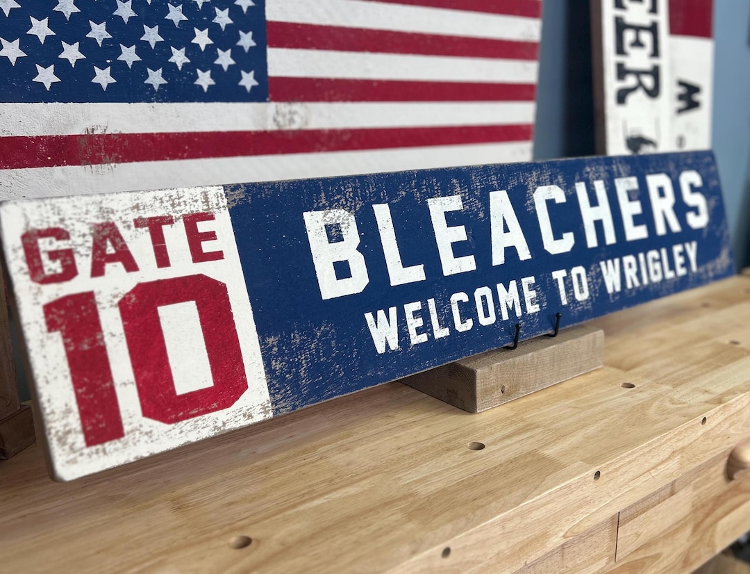 Wrigley Field Wood Sign: Vintage Chicago Cubs Bleacher Gate Decor - Etsy