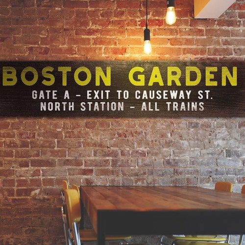 Large Boston Garden Rustic Wood Sign - Etsy