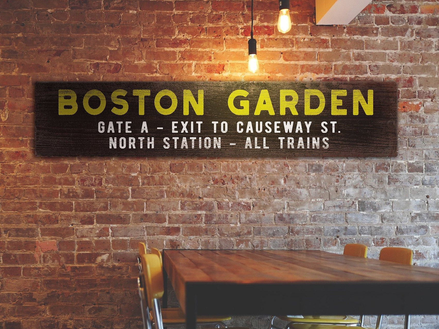 Large Boston Garden Rustic Wood Sign - Etsy