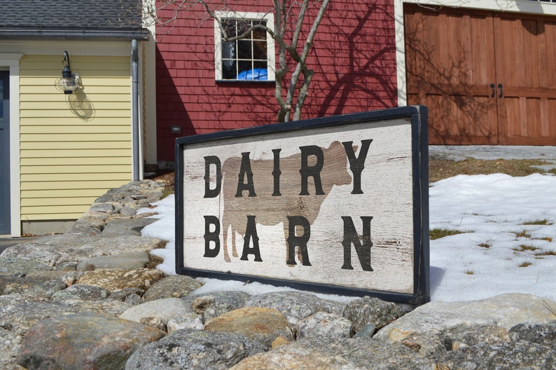 Farmhouse Dairy Barn Sign | Etsy
