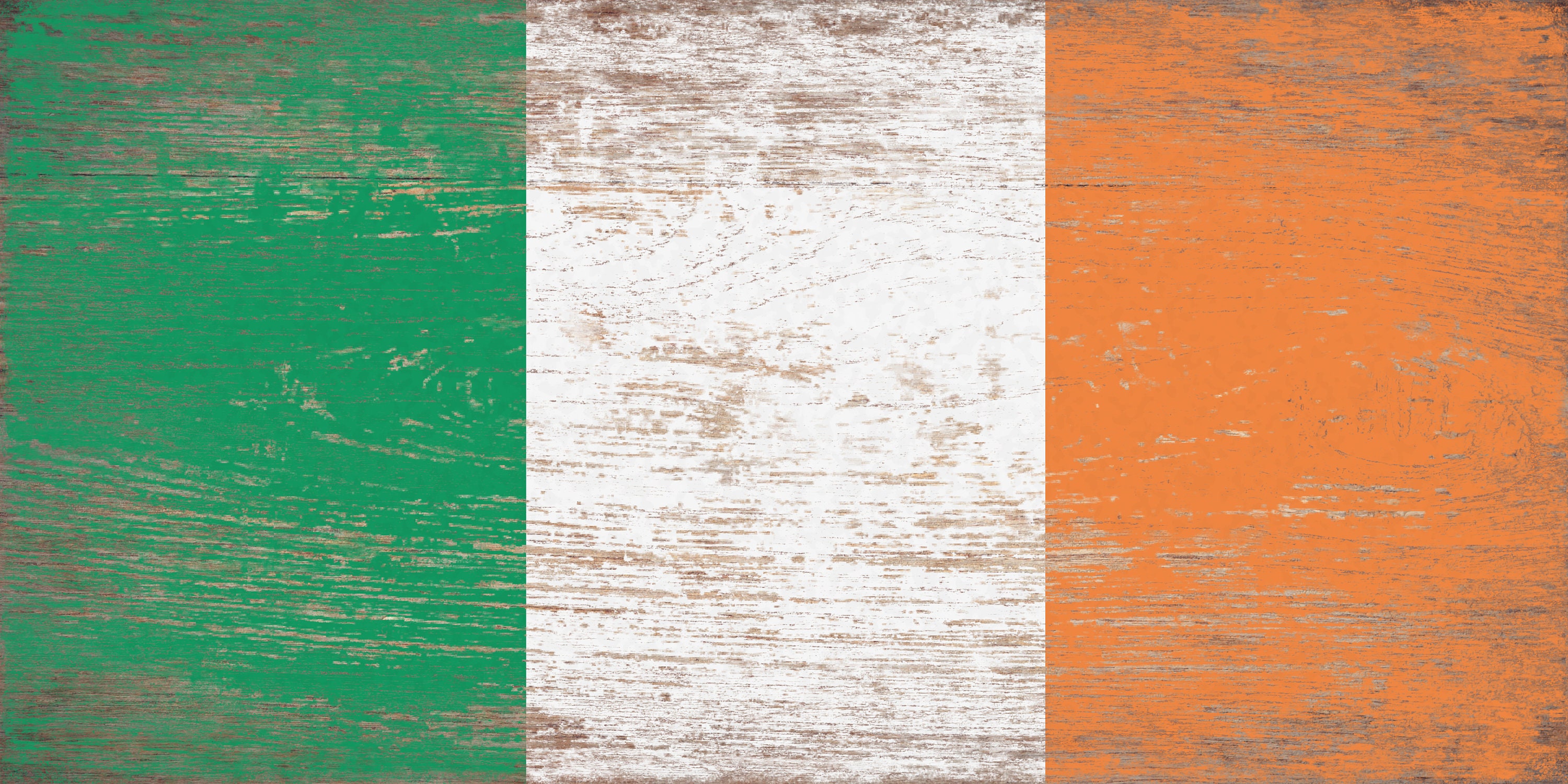 Large Rustic Irish Flag - Etsy