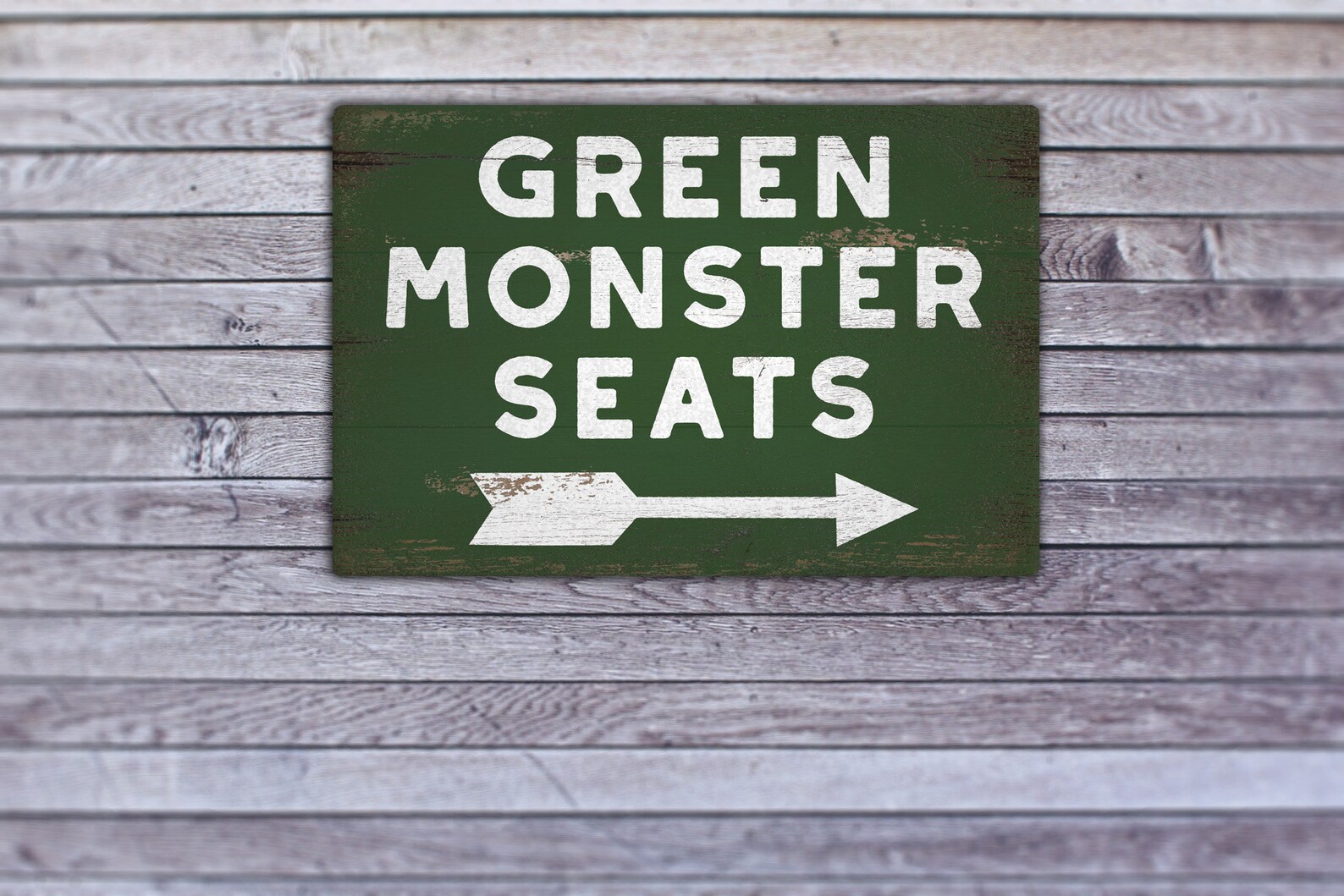 Green Monster Wood Sign Boston Sign Boys Room Art Baseball - Etsy