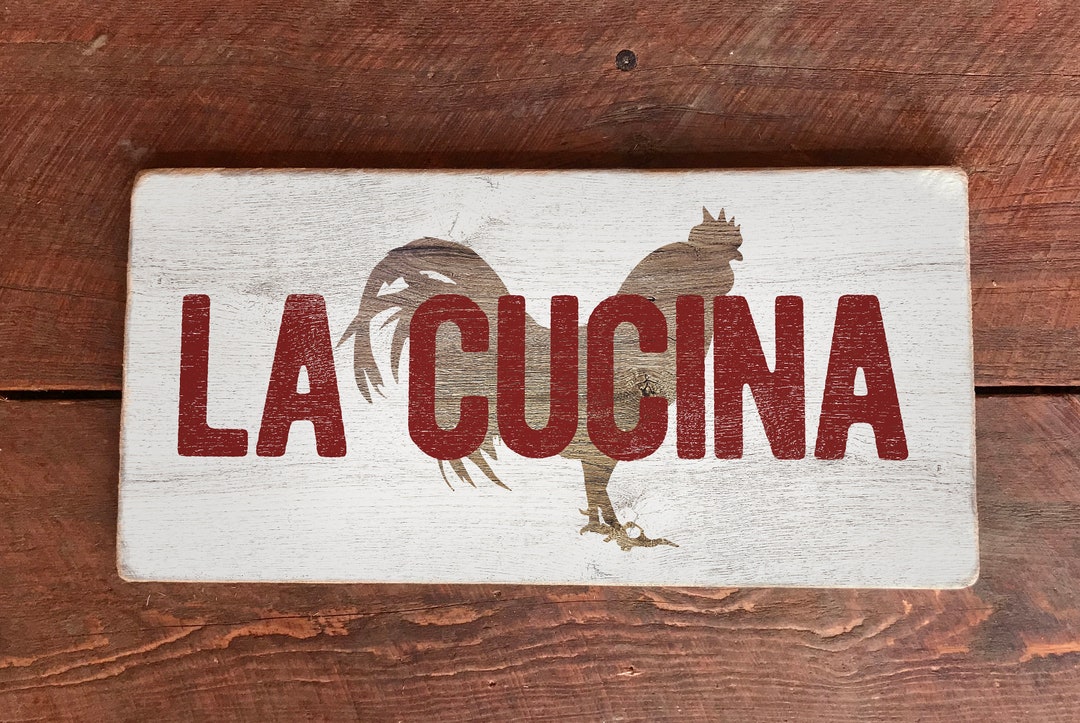 Italian Kitchen Rustic Wood Sign - Etsy