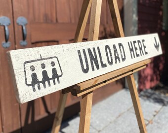 Unload Here Chairlift Sign - Etsy