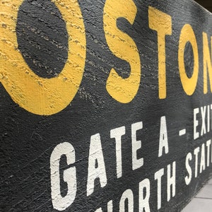 Large Boston Garden Rustic Wood Sign - Etsy