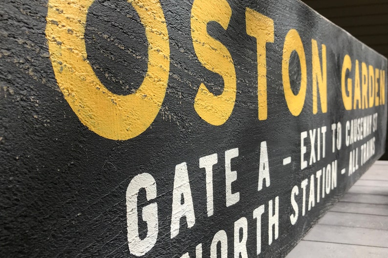 Large Boston Garden Rustic Wood Sign - Etsy