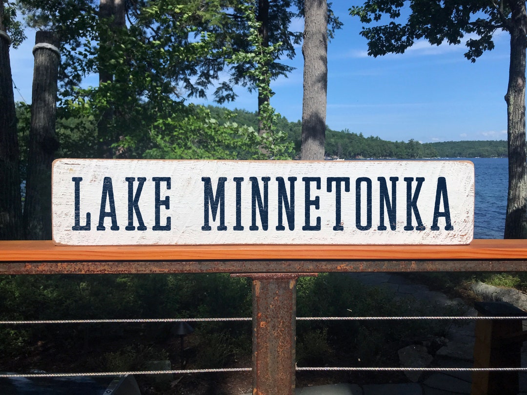 Lake Minnetonka Wood Sign, Lake House Decor, Lake Life, Minnesota Art ...