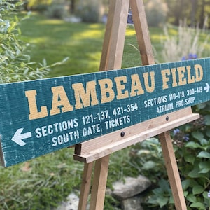 Handcrafted Lambeau Field Wood Sign - Green Bay Packers Fan Decor ...