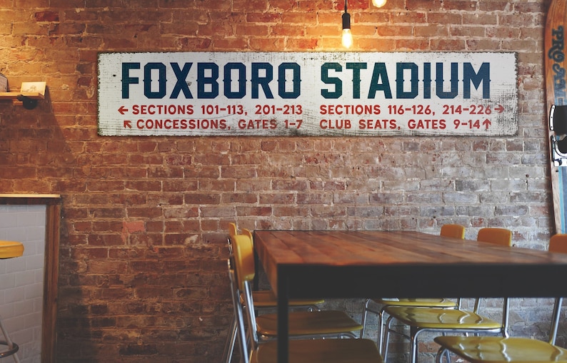 Foxboro Stadium Wood Sign: New England Sports Fan Art - Etsy