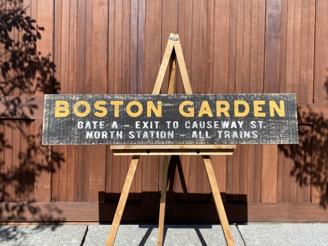 Large Boston Garden Rustic Wood Sign - Etsy