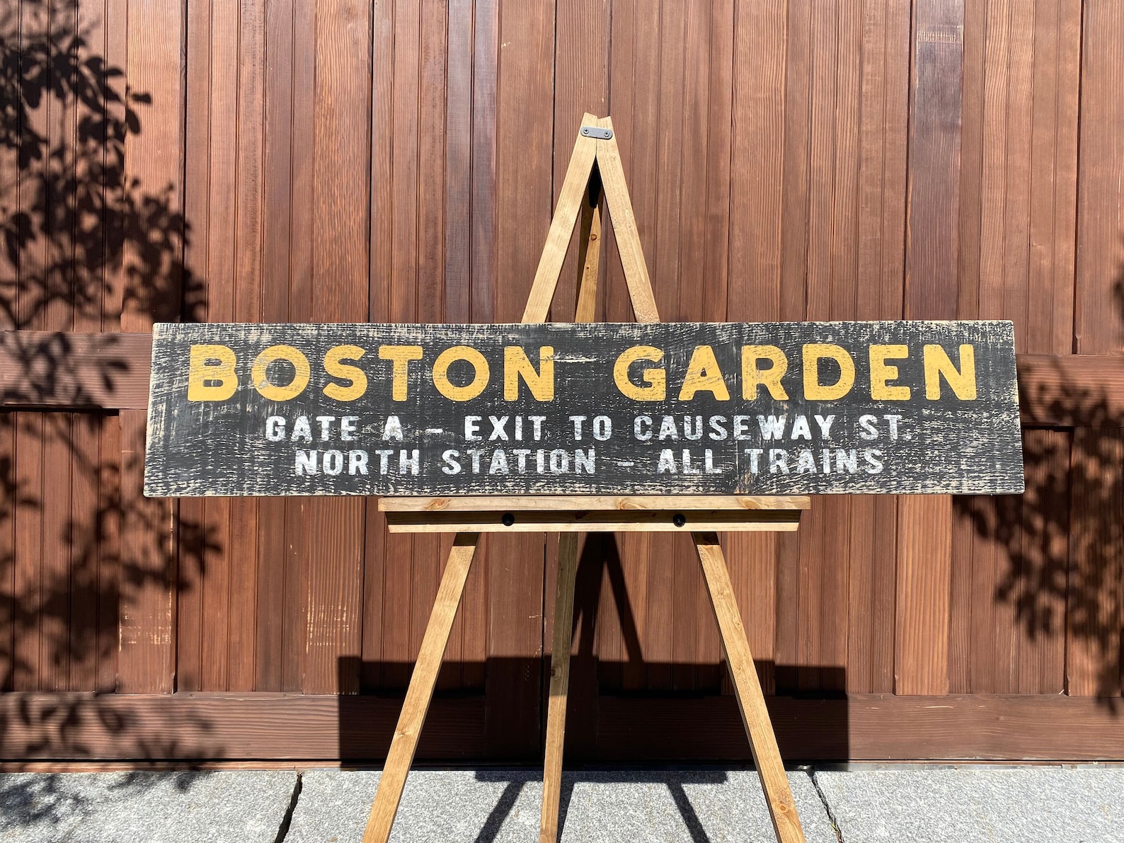 Large Boston Garden Rustic Wood Sign - Etsy